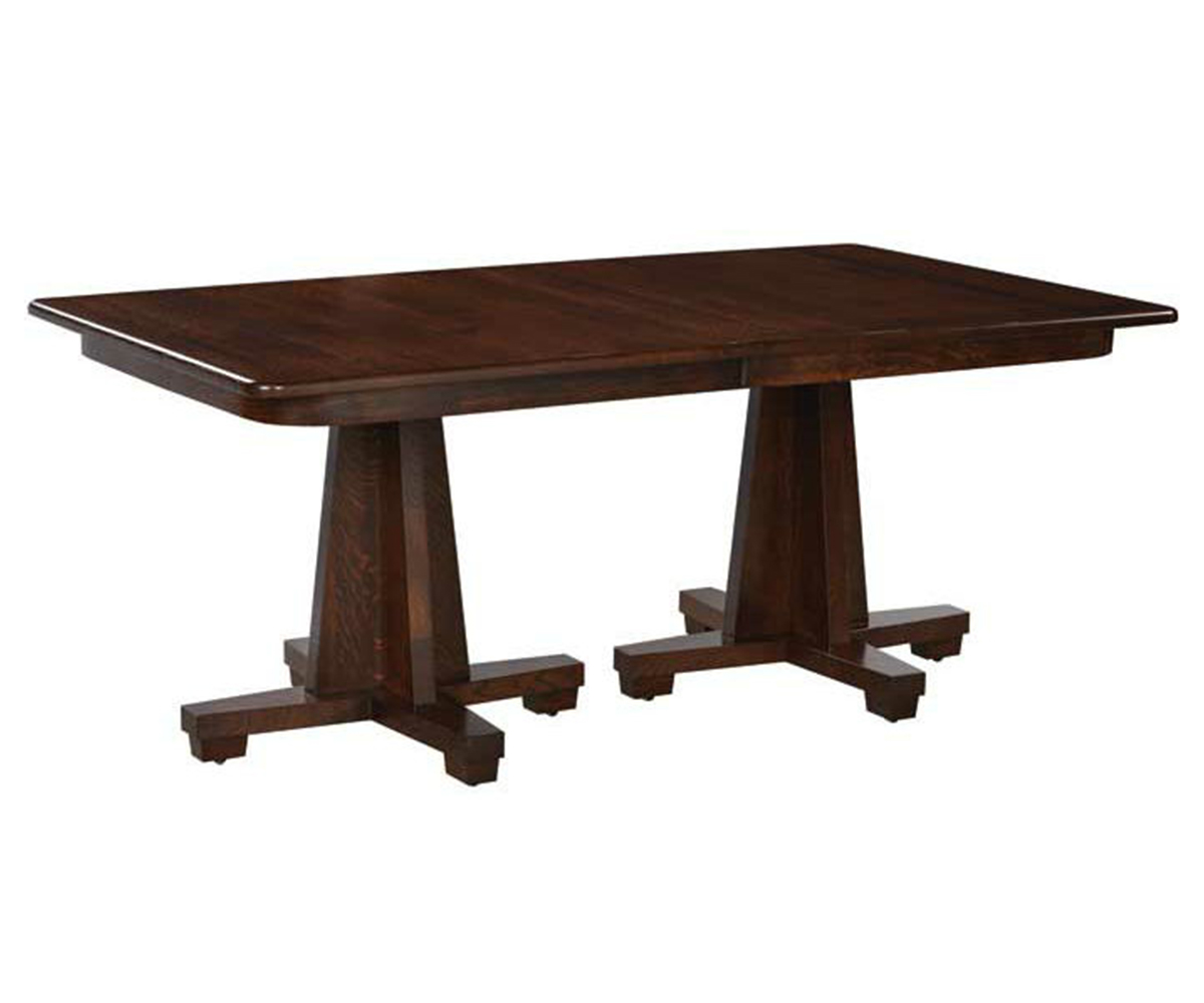 Double Modern Mission Table | Woody's Furniture